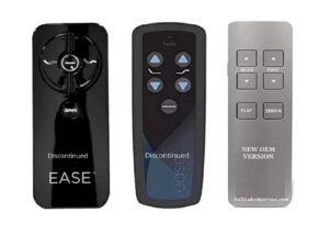 replacement remote control compatible with sealy ease (all versions) adjustable bed (new silver serta remote)