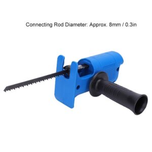 Reciprocating Saw, Portable Handheld Reciprocating Saw Adapter Electric Drill Modified Tool Woodworking Accessory with 3 Saw Blades for Wood and Metal Cutting