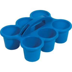 deflecto caddy cup, 12.1” x 5.3” x 9.6”, blue 6 count