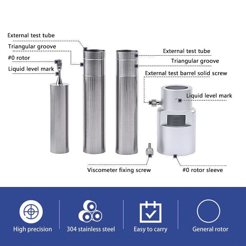 Viscometer Adapter #0 Rotor Application for NDJ-5S NDJ-8S NDJ-9S Digital Rotary Viscometers