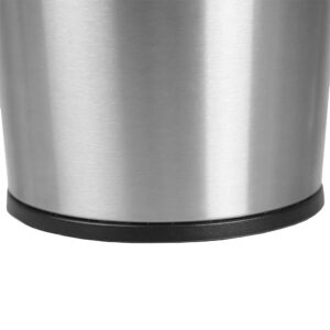 Home Basics Open Top Waste Bin, Silver, Measures: 9.5" x 10.25" & Capacity: 8 Lt.