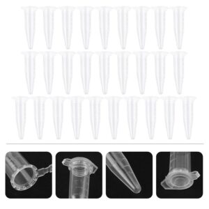 FveBzem 500pcs 1.5ml Conical Centrifuge Tubes Microcentrifuge Tube Plastic Test Vials with Lids Plastic Sample Small Bottle Vial Storage Container Test Tube Micro Centrifuge Tube with Snap Cap