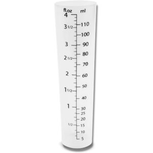 accupour 4oz (110 ml) graduated cylinder - heat resistant & chemical resistant, multipurpose measuring cylinder, measurements in milliliters (ml) and fluid ounces (fl oz) (1 pack)