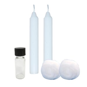 needzo anointing the sick call kit for pastors and priests, includes two small candles, two cotton balls, and one holy water bottle, one use disposable set