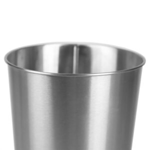 Home Basics Open Top Waste Bin, Silver, Measures: 9.5" x 10.25" & Capacity: 8 Lt.