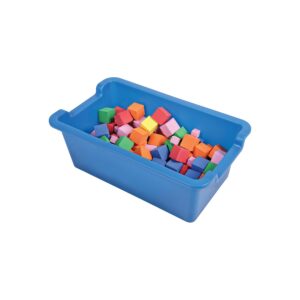 Deflecto Rectangular Storage Bin, 13.2” x 5” x 8”, Blue 6 Count