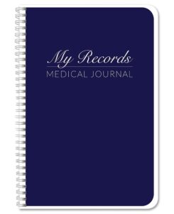 bookfactory personal medical journal/my medical history logbook/daily medications log book/medicine, treatment, doctor visit tracking records - wire-o, 100 pages 6" x 9" (jou-100-69cw-pp-(medical))