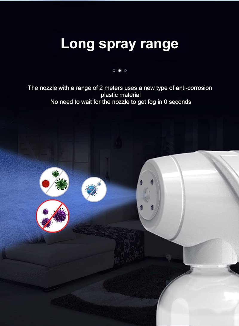 FGHE Disinfectant Sprayer, Handheld USB Rechargeable Atomizer Large Capacity Electric Sprayer,Nozzle Adjustable Sprayer for Home, Office, School or Garden