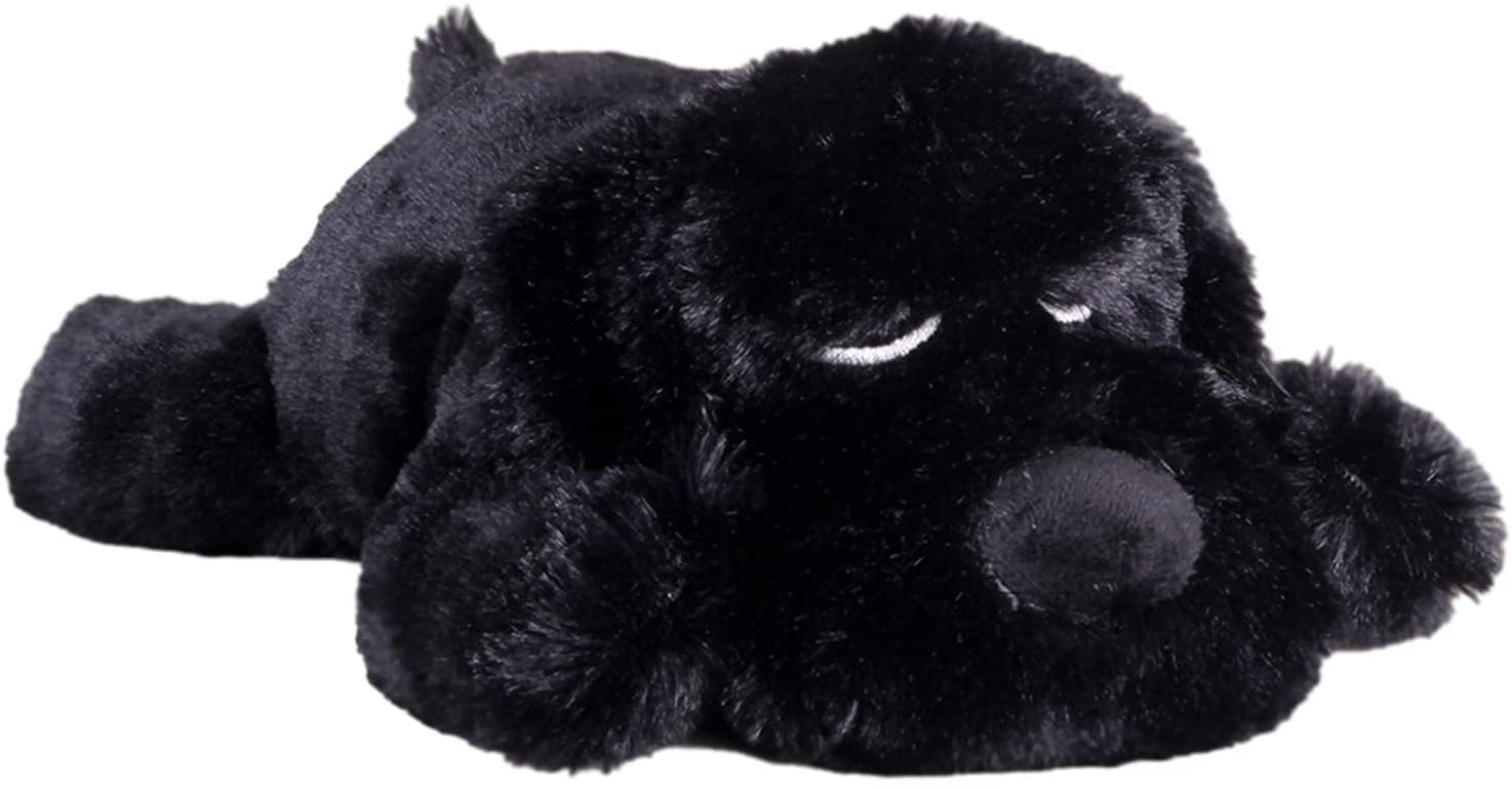 Snuggle Puppy Original Junior Dog Toys - Heartbeat Puppy for Dogs- Behavioral Aid Puppy Toys for Sleep Aid and Dog Anxiety Relief (Black)