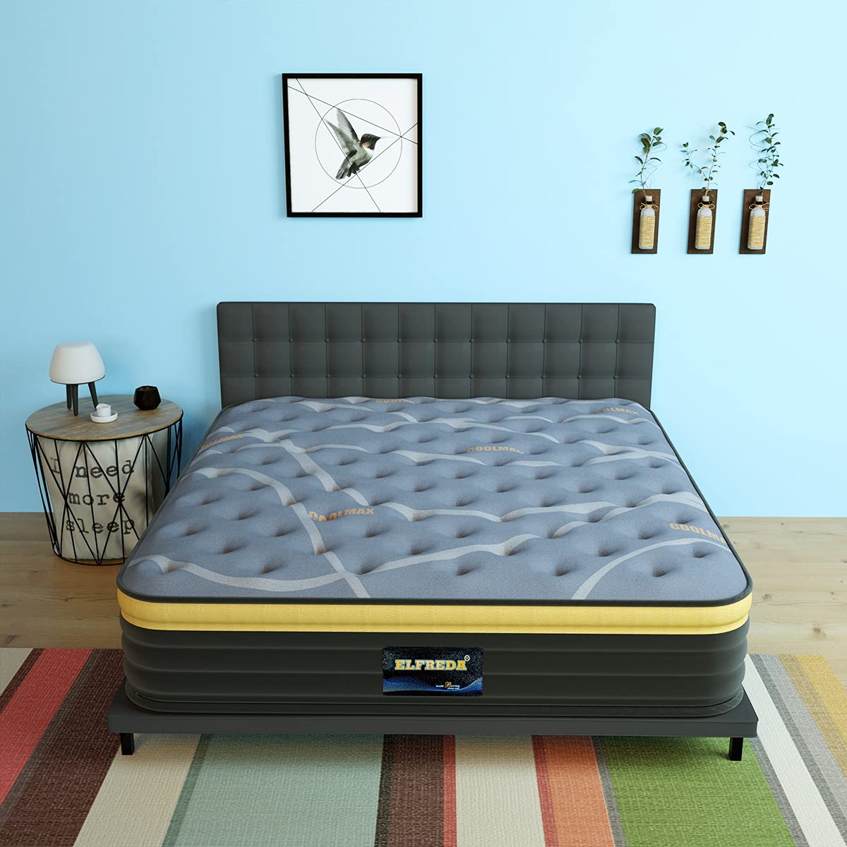 Elfreda Full Mattress, 12 inch Pillow Top Pocket Spring Hybrid Mattress,Memory Foam Medium Firm Mattress for Motion Isolation,Pressure Relief Mattress in a Box