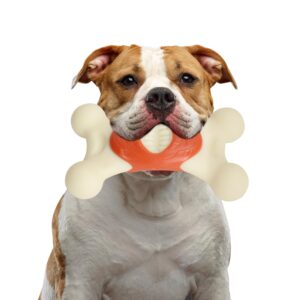 frledm dog toys for aggressive chewers indestructible dog toys durable dog chew toys for large/medium breed, real bacon flavored best dog toys to keep them busy (large, turkey)