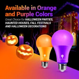 2 Pack BlueX LED A21 Purple Light Bulbs - 15W (120Watt Equivalent) - E26 Base Purple LED Purple Bulb, Party Decoration, Porch, Home Lighting, Holiday Lighting, Decorative Illumination Purple LED Bulb