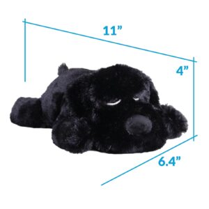 Snuggle Puppy Original Junior Dog Toys - Heartbeat Puppy for Dogs- Behavioral Aid Puppy Toys for Sleep Aid and Dog Anxiety Relief (Black)