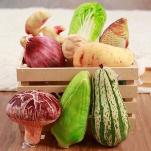 Fendawn Strive Cute Small Plush Stuffed Toy Sofa Bed Decorative Vegetables Throw Pillow, Potato