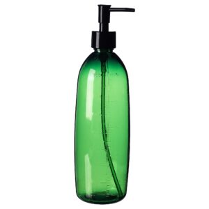 soap dispenser for bathroom, kitchen sink, filling detergent liquid. green/black, 75 cl (25 oz). ikea.