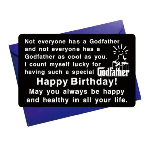 tgcnq godfather birthday card godfather birthday gifts - happy birthday godfather, engraved wallet card