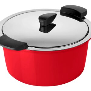 KUHN RIKON Hotpan Serving Casserole Pot, 3 Litre/22 cm, Red