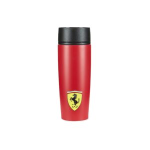 ferrari scuderia, f1, red matte thermal mug, official merchandise, 360 milliliters