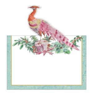 caspari chelsea birds die-cut place cards - 24 count