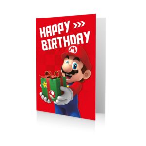 danilo promotions ltd super mario birthday card, happy birthday