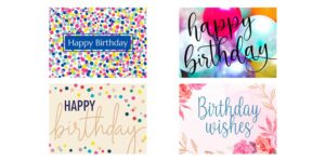 ceo cards - birthday greeting card assortment, 4 card designs, 5x7 inches, 25 cards & 26 white envelopes (vp2101)