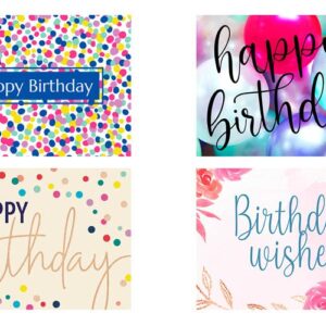 CEO Cards - Birthday Greeting Card Assortment, 4 Card Designs, 5x7 Inches, 25 Cards & 26 White Envelopes (VP2101)