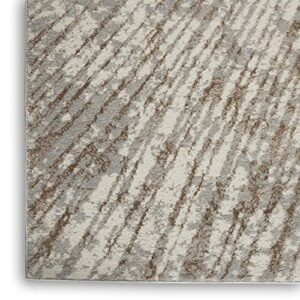 Inspire Me! Home Décor Metallic Modern Grey Mocha 2'2" x 7'6" Area -Rug, Easy -Cleaning, Non Shedding, Bed Room, Living Room, Dining Room, Kitchen (2x8)