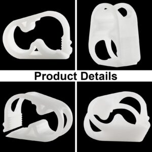 Kyuionty 1/4" - 1/2" Plastic Tubing Clamps Adjustable Tube Clamp, Laboratory Pinch Valve Flow Control Hose Clamp - Pack of 5 White