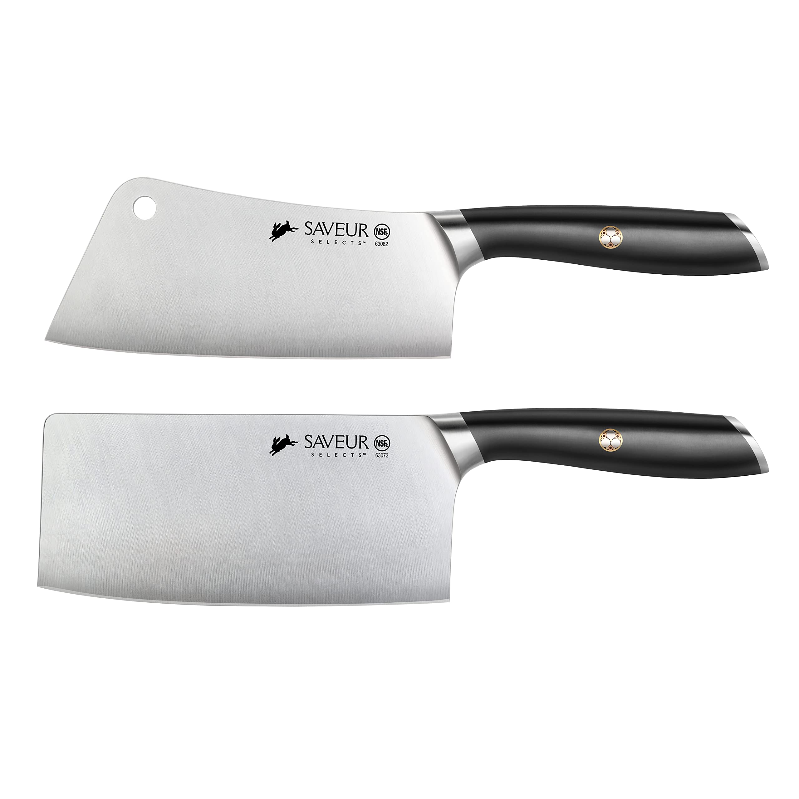 SAVEUR SELECTS 1026290 German Steel Forged 2-Piece Cleaver Set