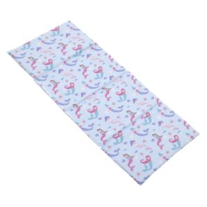 everything kids mermaid, seashell, star fish aqua, lavender and pink preschool nap pad sheet