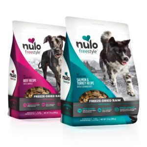 nulo freestyle freeze-dried raw, ultra-rich grain-free dry dog food for all breeds and life stages with bc30 probiotic for digestive and immune health