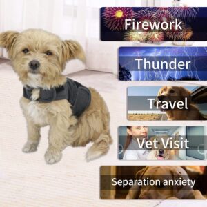 QIYADIN Dog Anxiety Relief Coat, Adjustable Shirts for Dogs Anxiety, Dog Anxiety Vest Jacket for Fireworks, Thunderstorm, Travel, Separation, Anxiety Calming Vest Wrap for Small Medium Large Dog