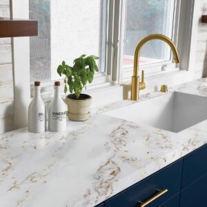 Nukofal Marble Wallpaper Peel and Stick Marble Contact Paper for Countertops 11.8’’x78.7’’White Marble Peel and Stick Backsplash Wallpaper Granite Self Adhesive Contact Paper for Cabinets Removable