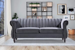 us pride furniture upholsered rolled arms sofa