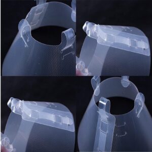 Clear Pet Recovery Collar Dog Cone Collar Cat After Surgery Protection Collar for Grooming Bathing Wound Healing Anti-Lick Adjustable Elizabethan Collar