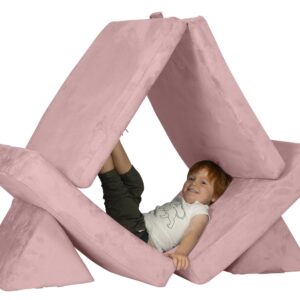 Hunter Huddle Kids Foam Play Pink Modular Couch