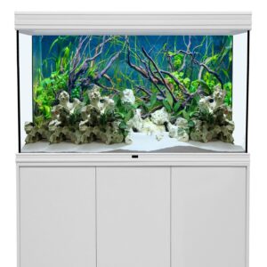 AWERT 24x12 inches Tropical Fish Tank Background River Bed & Lake Aquatic Plant Undersea Tree Branch Aquarium Background Vinyl