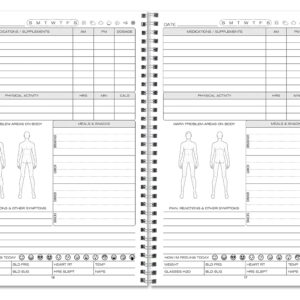 BookFactory Personal Medical Journal/My Medical History Logbook/Daily Medications Log Book/Medicine, Treatment, Doctor Visit Tracking Records - Wire-O, 100 Pages 6" x 9" (JOU-100-69CW-PP-(Medical))