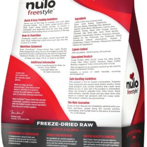 Nulo Freestyle Freeze-Dried Raw, Ultra-Rich Grain-Free Dry Dog Food for All Breeds and Life Stages with BC30 Probiotic for Digestive and Immune Health