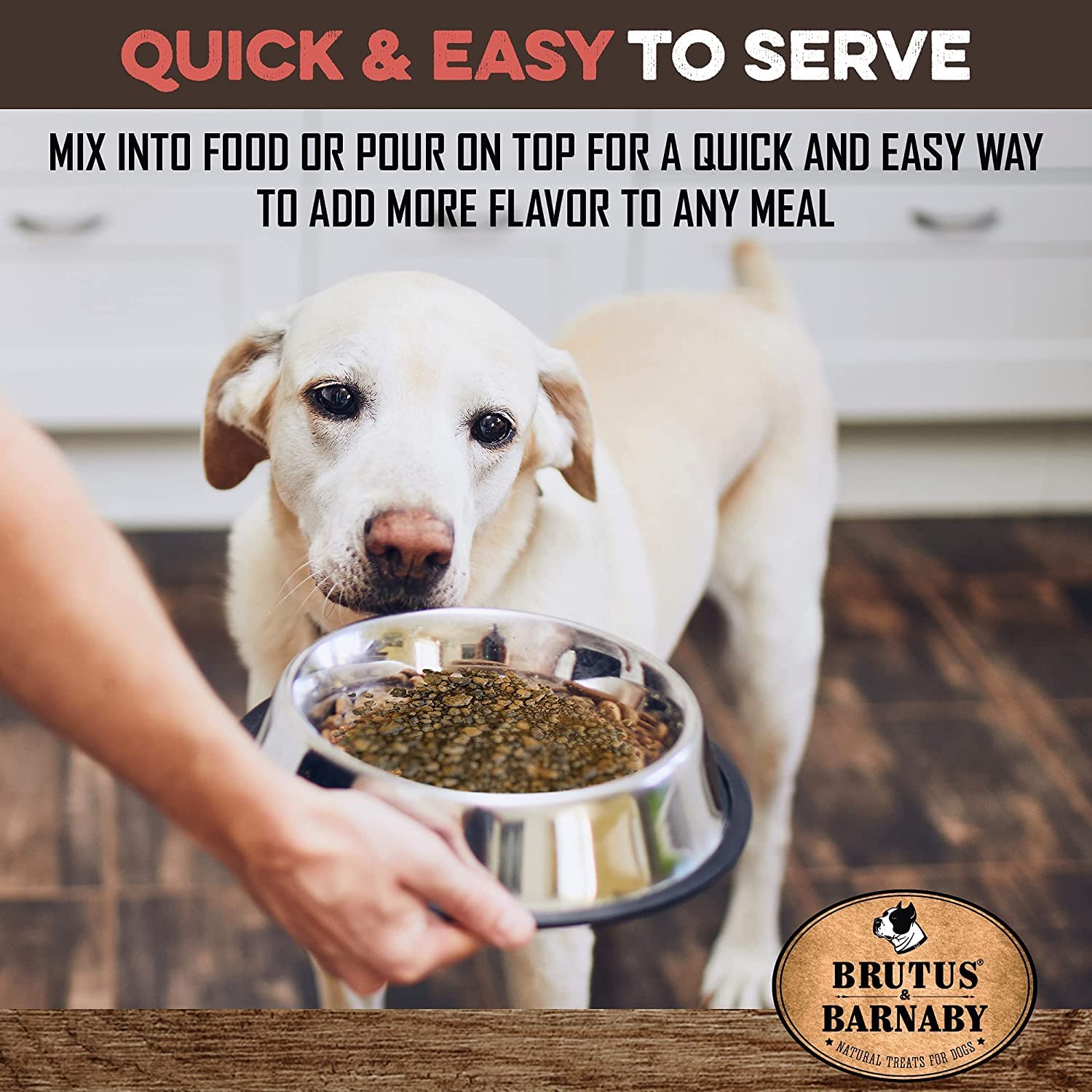 BRUTUS & BARNABY Dog Food Topper - Beef Liver - Enhance Your Dogs Meal with This Flavor Packed Mix - Sprinkle On Dog Food Flavoring for Picky Eaters - Just One Single Ingredient