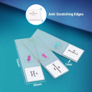 50 Prepared Microscope Slides with Specimens for Kids Students - Plants Insects Fish Animals Human Tissue Cells Samples, for Biological Science Lab, Children Education, Homeschool