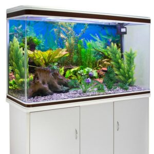 AWERT 60x24 inches Aquarium Background Aquatic Plant River Bed & Lake Fish Tank Background Vinyl