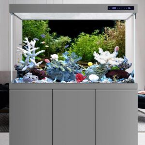 AWERT Aquarium Background River Bed & Lake Aquatic Plant Fish Tank Background Vinyl 48x20 inches