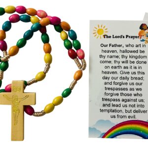 Westmon Works Children's Rosary Bulk Favors Lot Dozen Deluxe Set with Our Father Hail Mary Holy Cards, Pack of 12