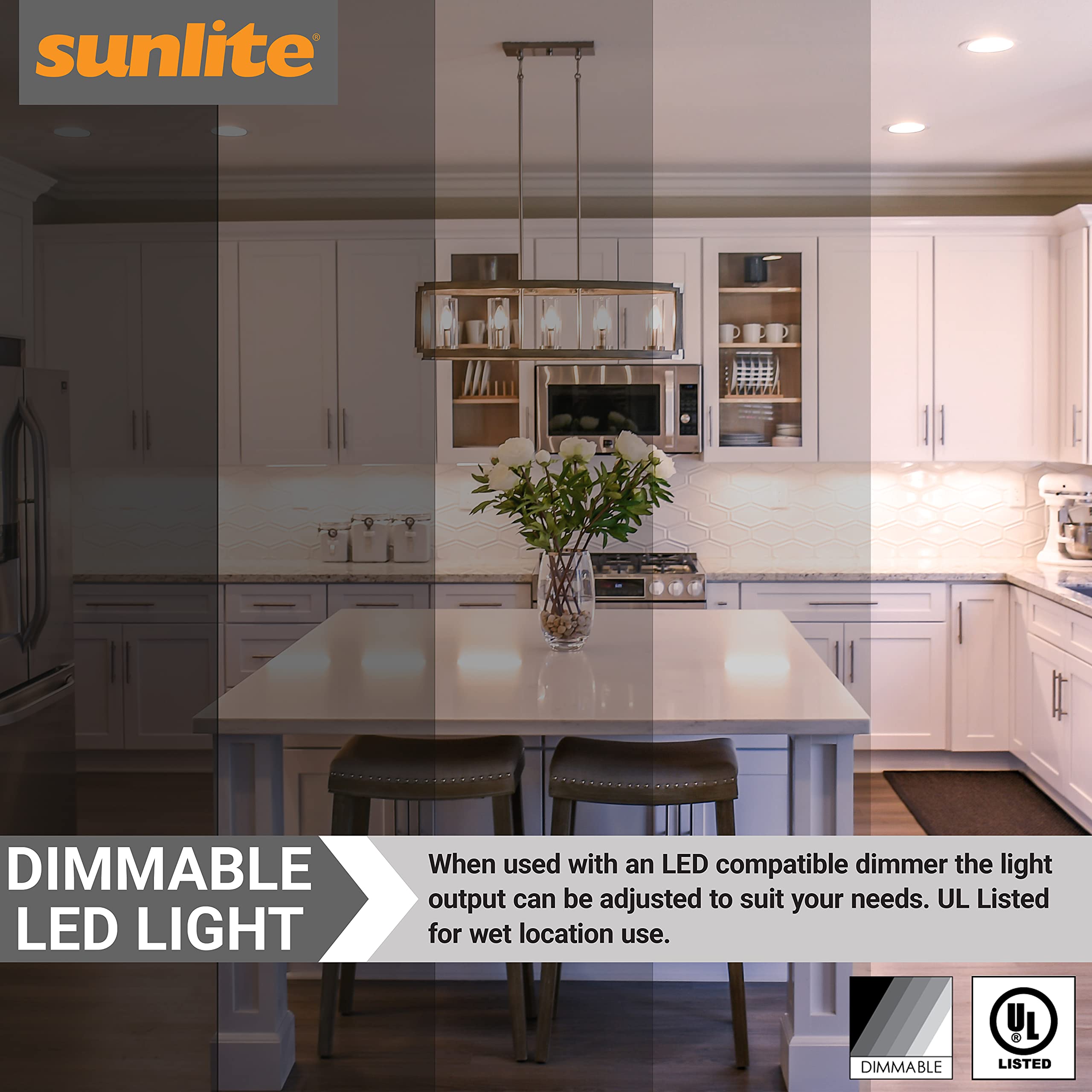 Sunlite 40271 LED Edison B11 Torpedo Tip Chandelier Light Bulb, 8.8 Watts (75 W Equivalent), 800 Lumens, Candelabra E12 Base, Dimmable, UL Listed, Title 20 Compliant, 90 CRI, 3000K Warm White, 6 Pack