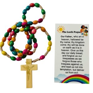 Westmon Works Children's Rosary Bulk Favors Lot Dozen Deluxe Set with Our Father Hail Mary Holy Cards, Pack of 12