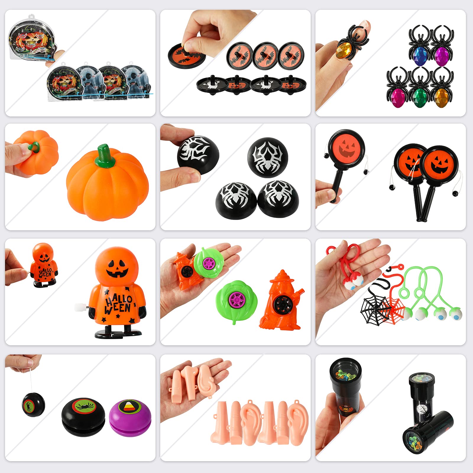 Max Fun 168pcs Halloween Party Toys Assortment for Kids Halloween Party Favors Prizes Box Toy Assortment Classroom (Large 168pcs party favors)