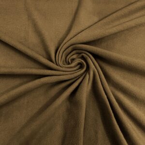 New Creations Fabric & Foam Inc, 58/60" Wide Solid Polar Fleece Anti-Pill Fabric (1 Yard, Camel)