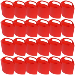 deflecto mini tote, 6.9” x 6.6” x 2.9”, red 24 count