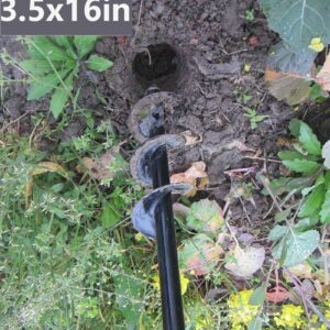 TCBWFY Garden Auger Drill Bit for Planting 3.5"x16"and 1.6"x16.5"Auger Drill Bit Plant Flower Bulb Auger Spiral Hole Drill Earth Post Umbrella Bulb Planter Auger for 3/8" Hex Drive Drill